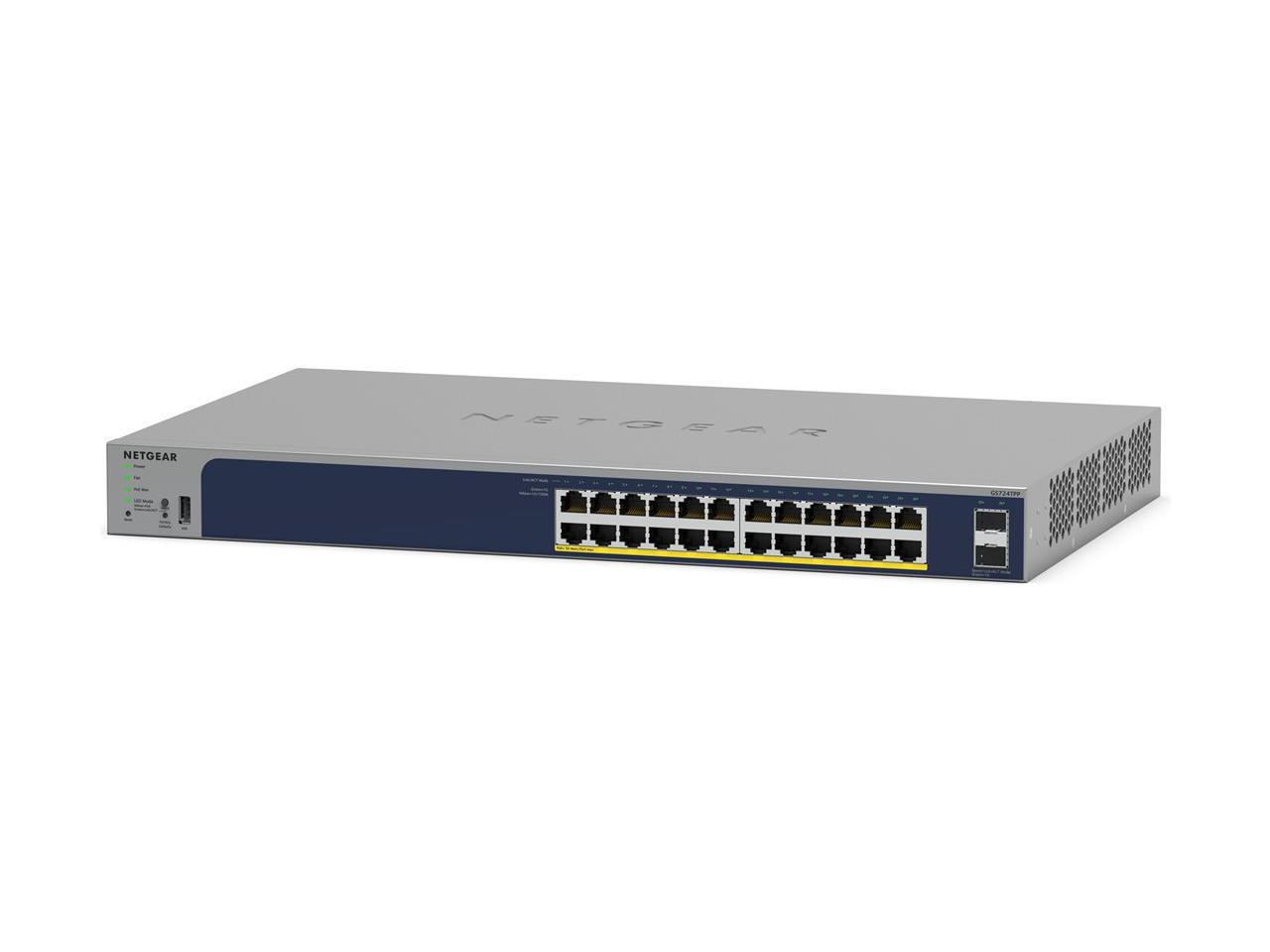 NETGEAR 28-Port PoE Gigabit Ethernet Smart Switch (GS728TPP) - Managed ...