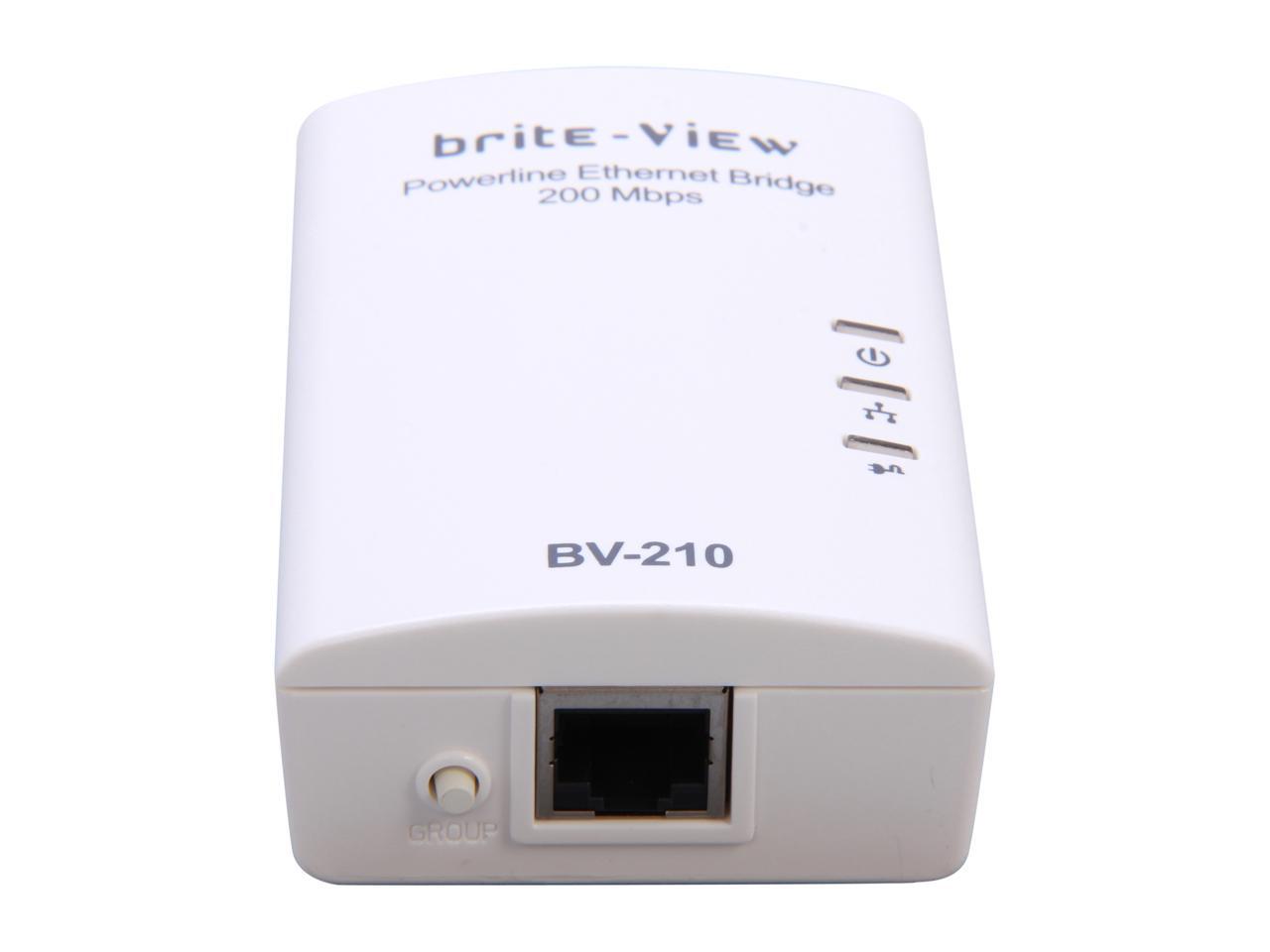 brite-View BV-210C Mini Powerline AV Ethernet Network Adapter Kit ...