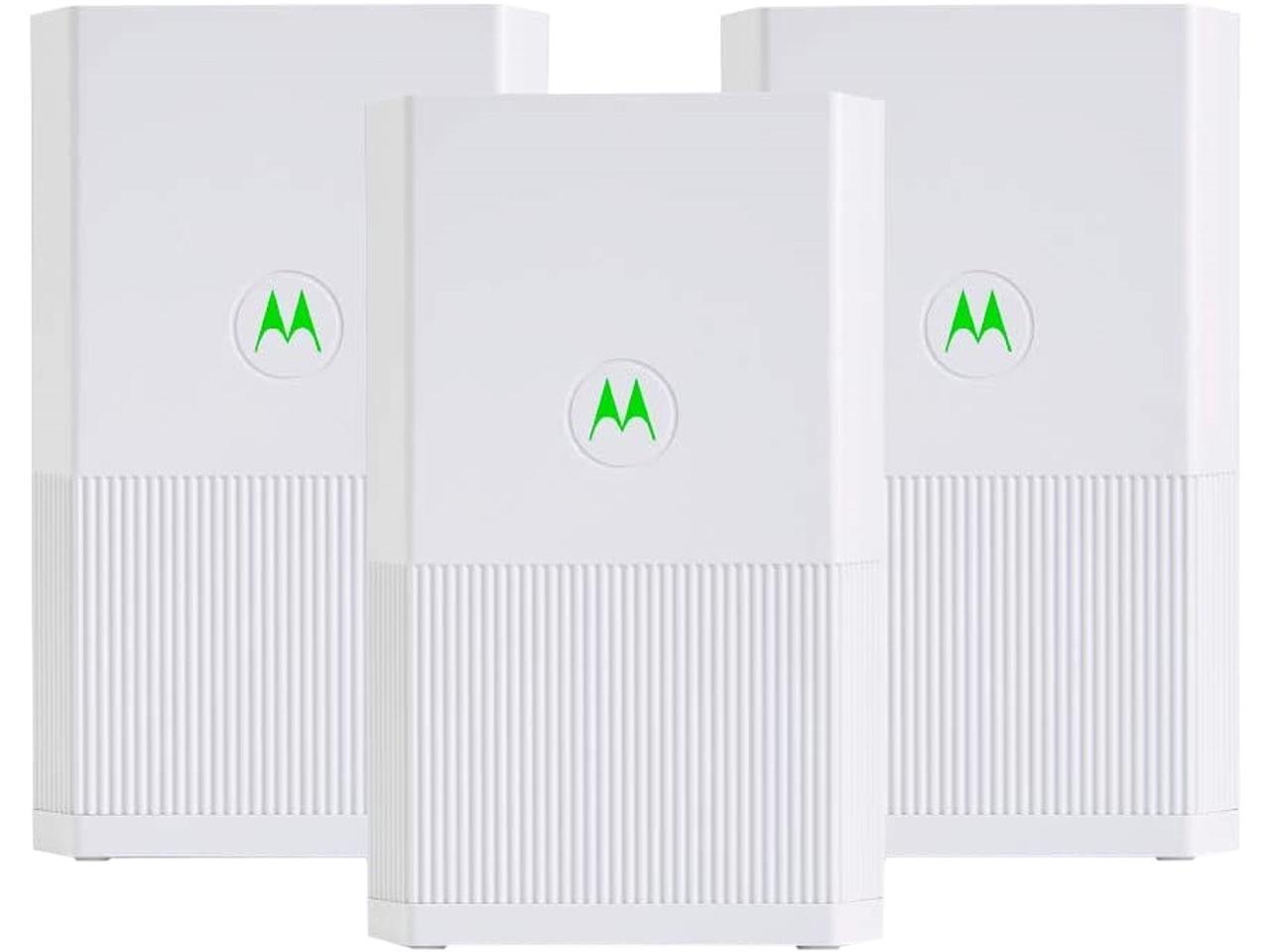 Motorola Whole Home Mesh WiFi System, AC2200 Tri-Band Mesh WiFi 3-Pack ...
