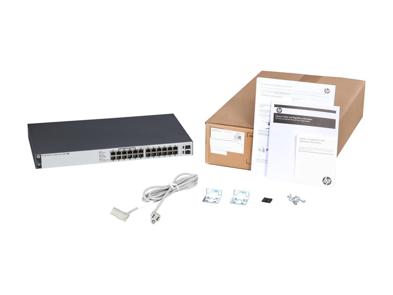 HPE OfficeConnect 1820 24G PoE+ (185W) Switch (J9983A) - Newegg.ca