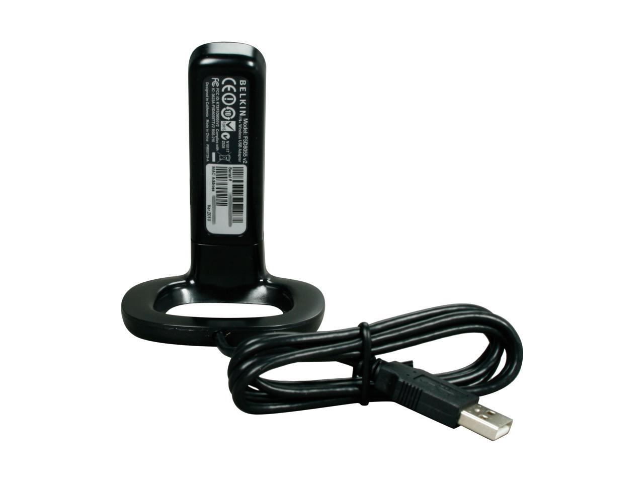 BELKIN F5D8055 USB 2.0 Wireless N+ Adapter (Black) - Newegg.com