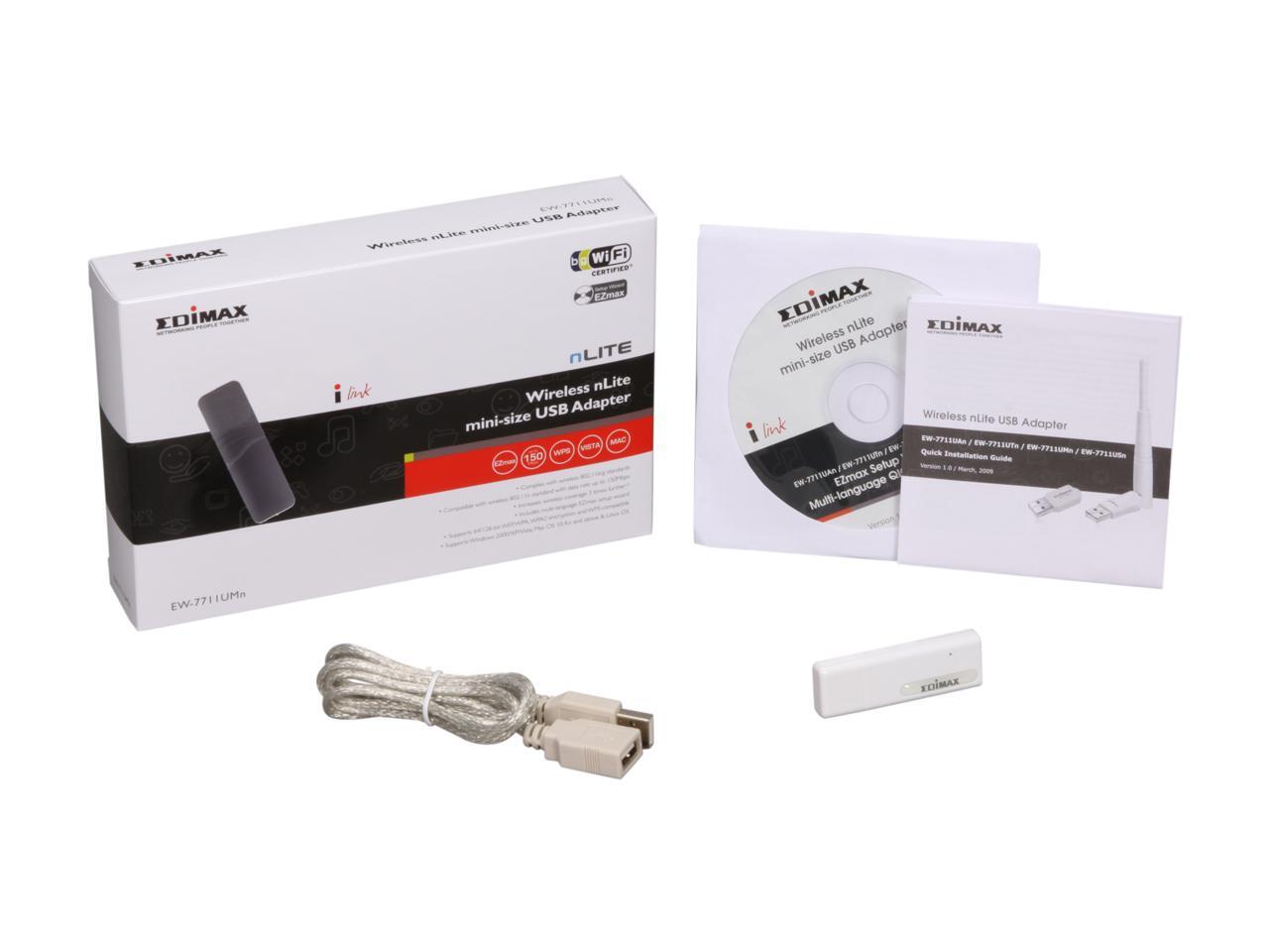 EDIMAX EW-7711UMN USB 2.0 Wireless nLITE Mini-size Adapter - Newegg.com