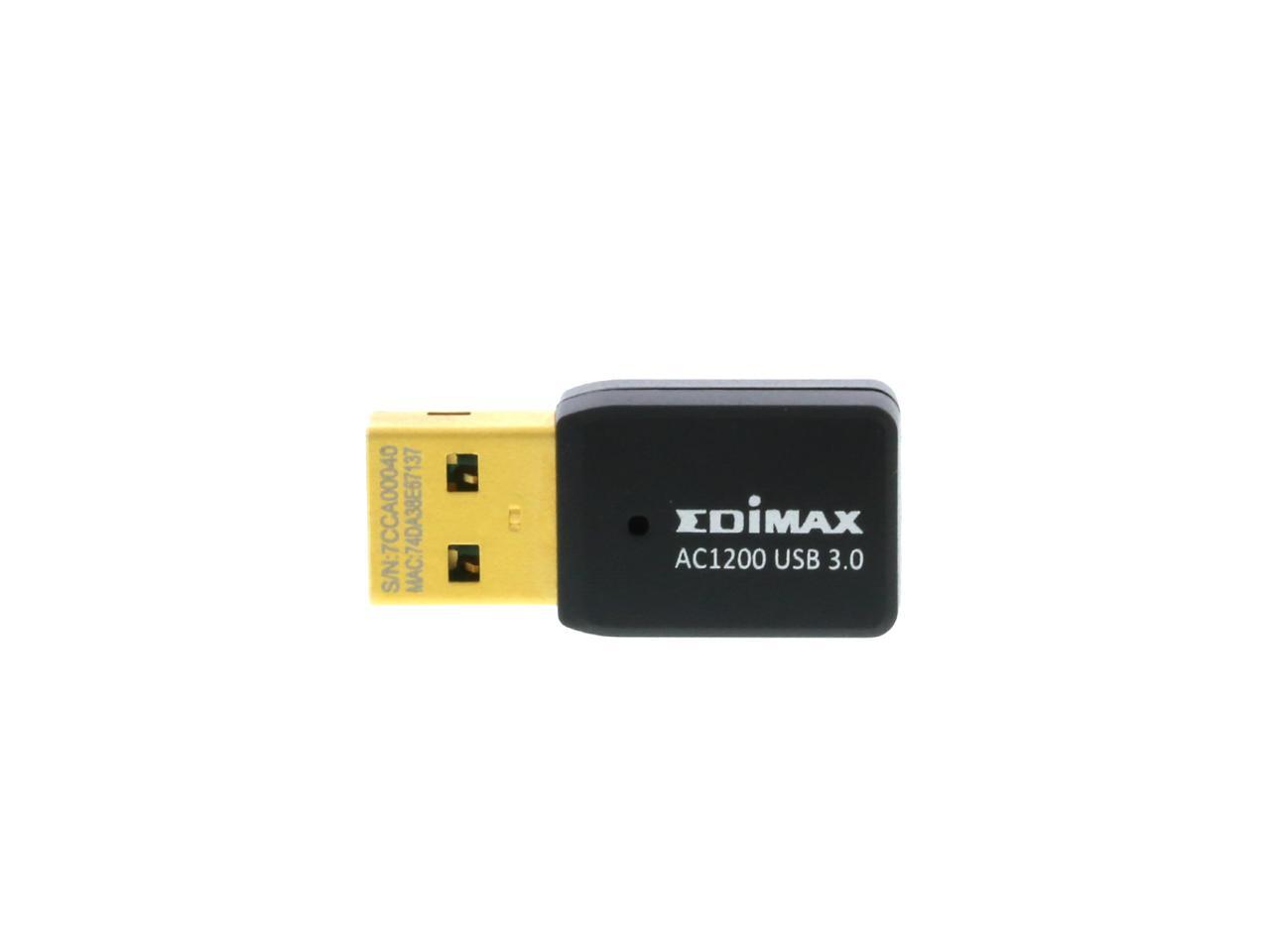 Edimax EW-7822UTC AC1200 Wi-Fi USB 3.0 Mini Size Adapter, Supports Web ...