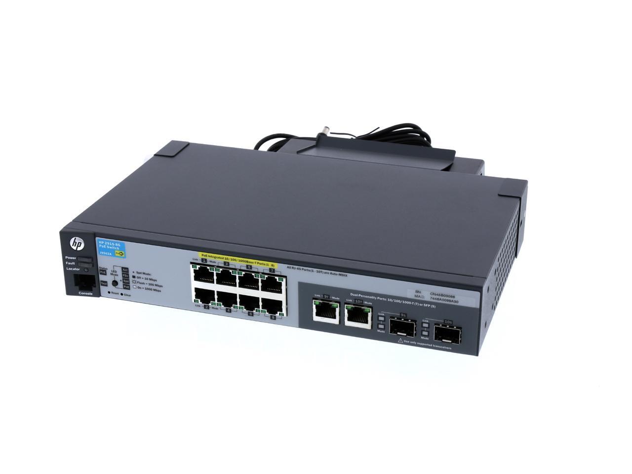HP J9562A#ABA ProCurve 2915-8G-PoE Ethernet Switch - 10 Port - 2 Slot ...