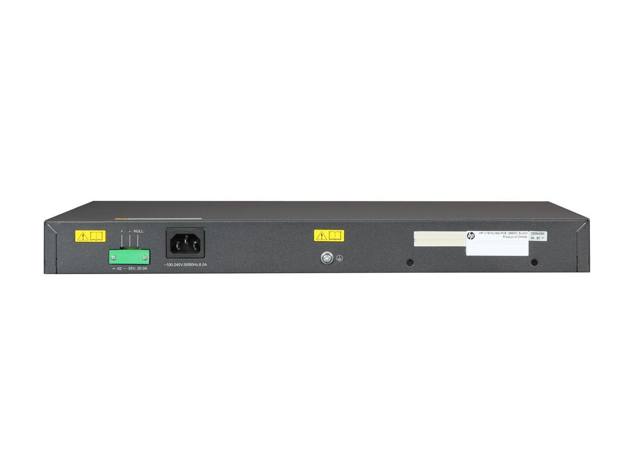 HP V1910-24G-PoE JE007A#ABA V1910-24G-PoE Switch - Newegg.com