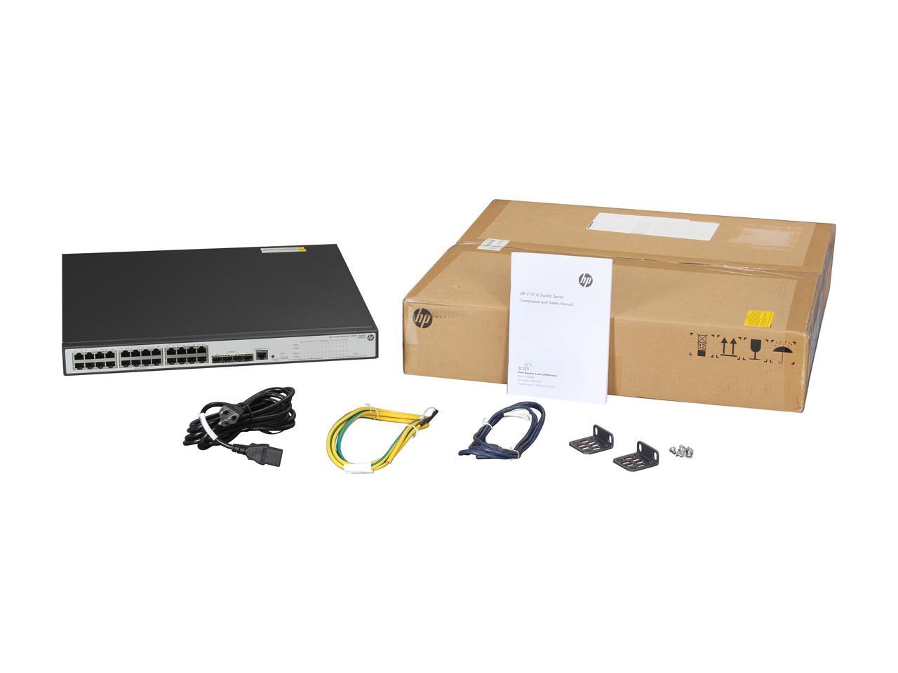 HP V1910-24G-PoE JE007A#ABA V1910-24G-PoE Switch - Newegg.com