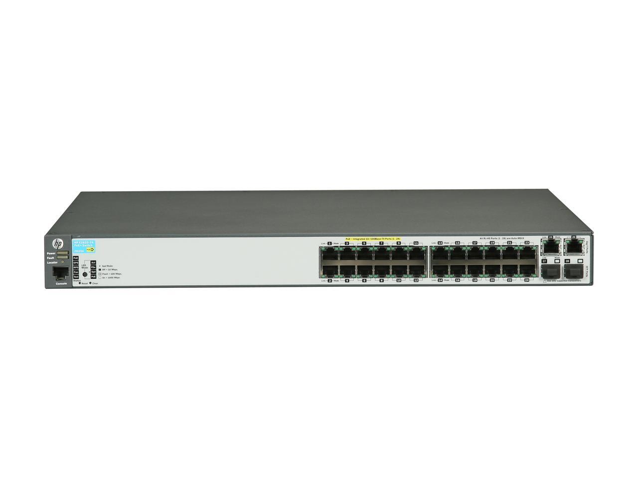 HPE Aruba J9625A#ABA Managed 2620-24-PoE+ Switch - Newegg.com