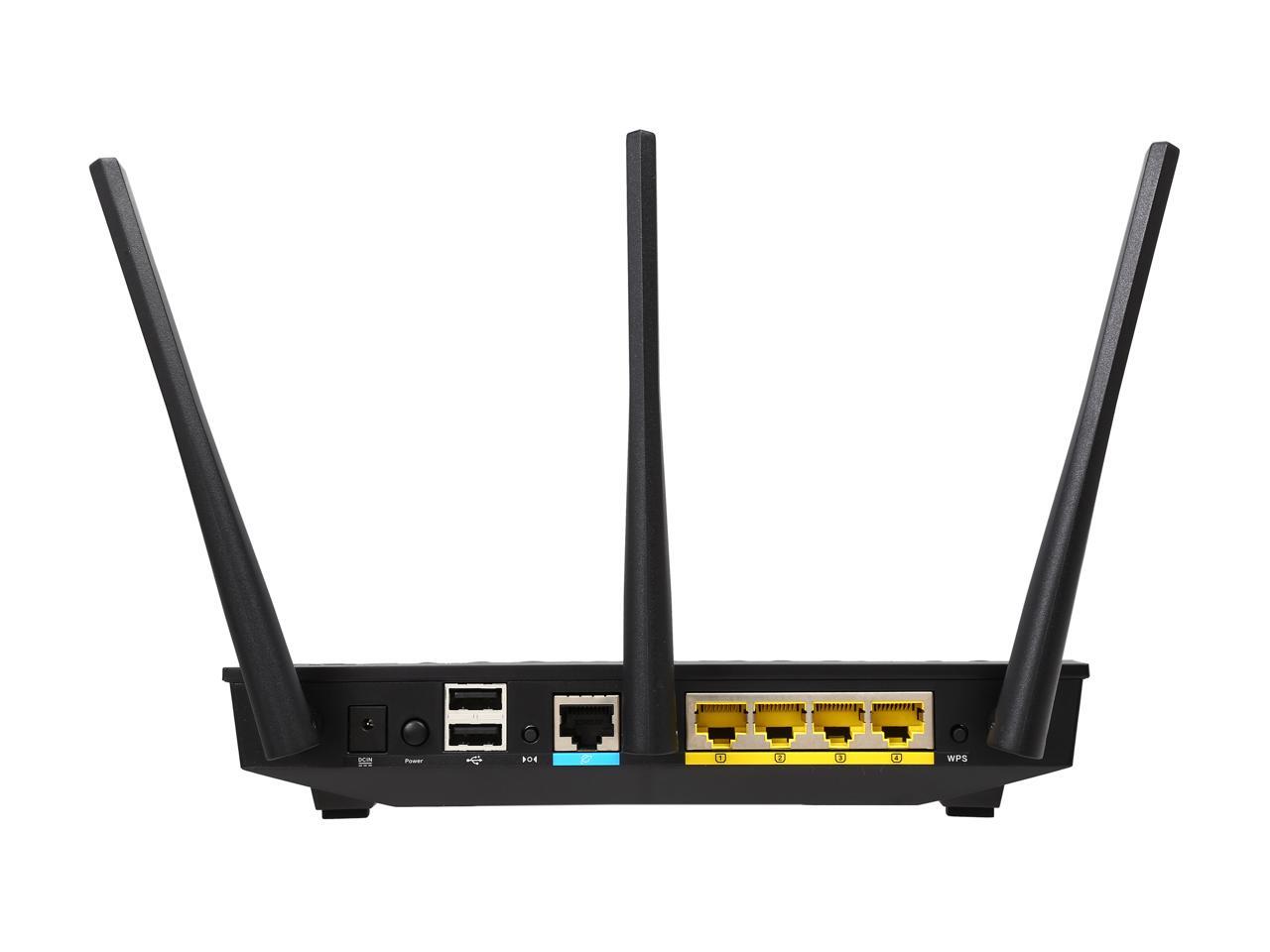 ASUS RT-AC66R 802.11ac Dual-Band Wireless-AC1750 Gigabit Router ...
