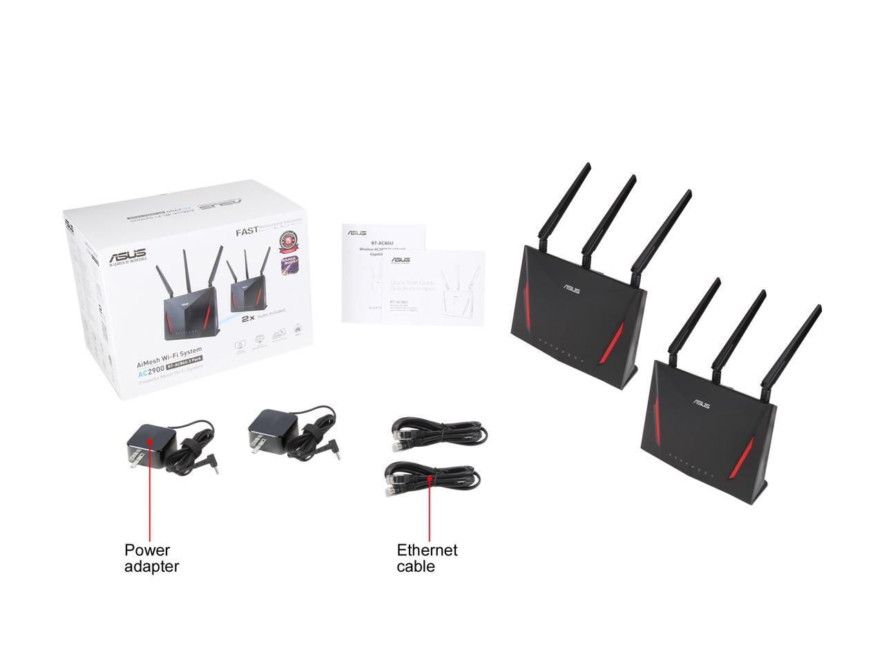 ASUS AC2900 WiFi Dual-band Gigabit Wireless Router with 1.8GHz Dual ...