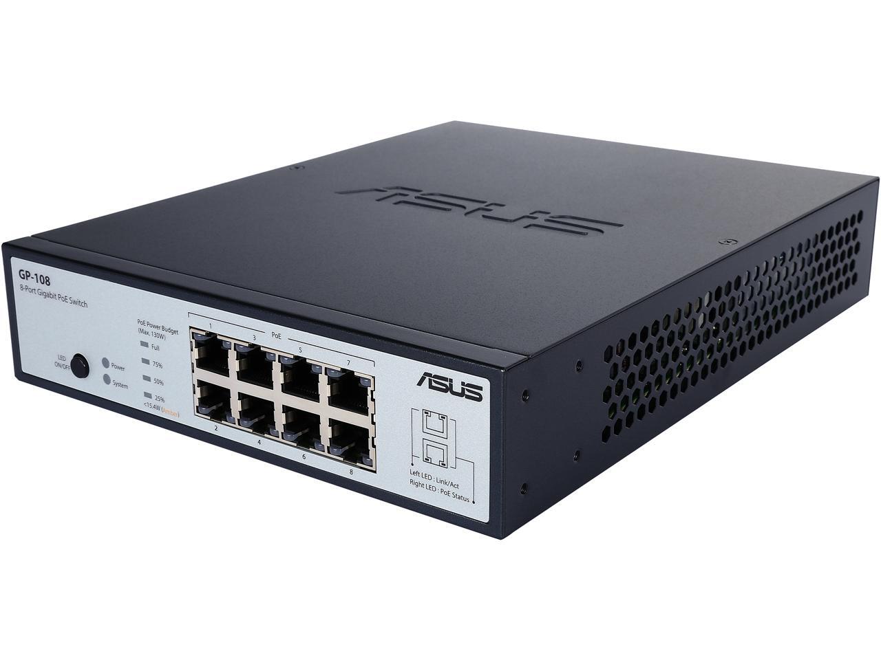 ASUS GP-108 8-Port Gigabit PoE Switch - Newegg.com