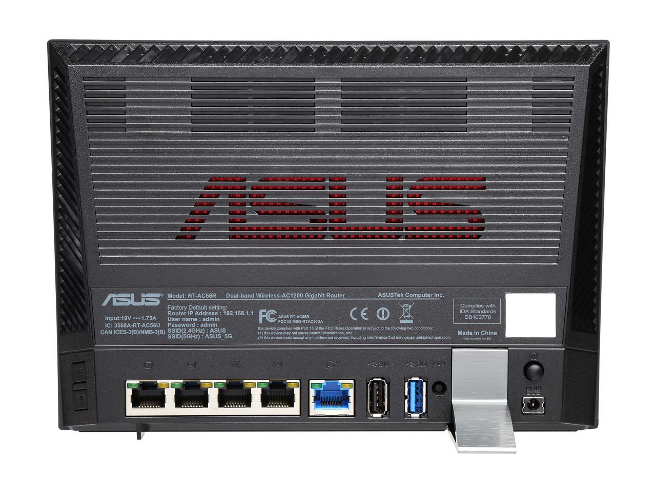 ASUS RT-AC56R AC1200 Dual-Band Gigabit Wireless Router - Newegg.com