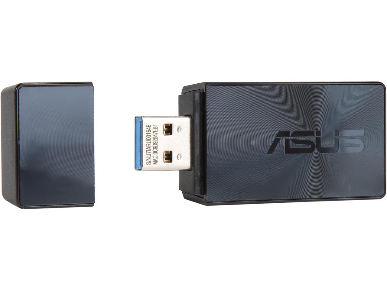ASUS Dual Band 2.4 GHz 5 GHz USB Wi-Fi Wireless Adapter (USB-AC55 B1 ...