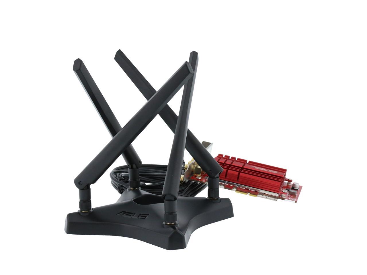 Refurbished: ASUS PCE-AC88 AC3100 Dual Band PCIe Wi-Fi Adapter with ...