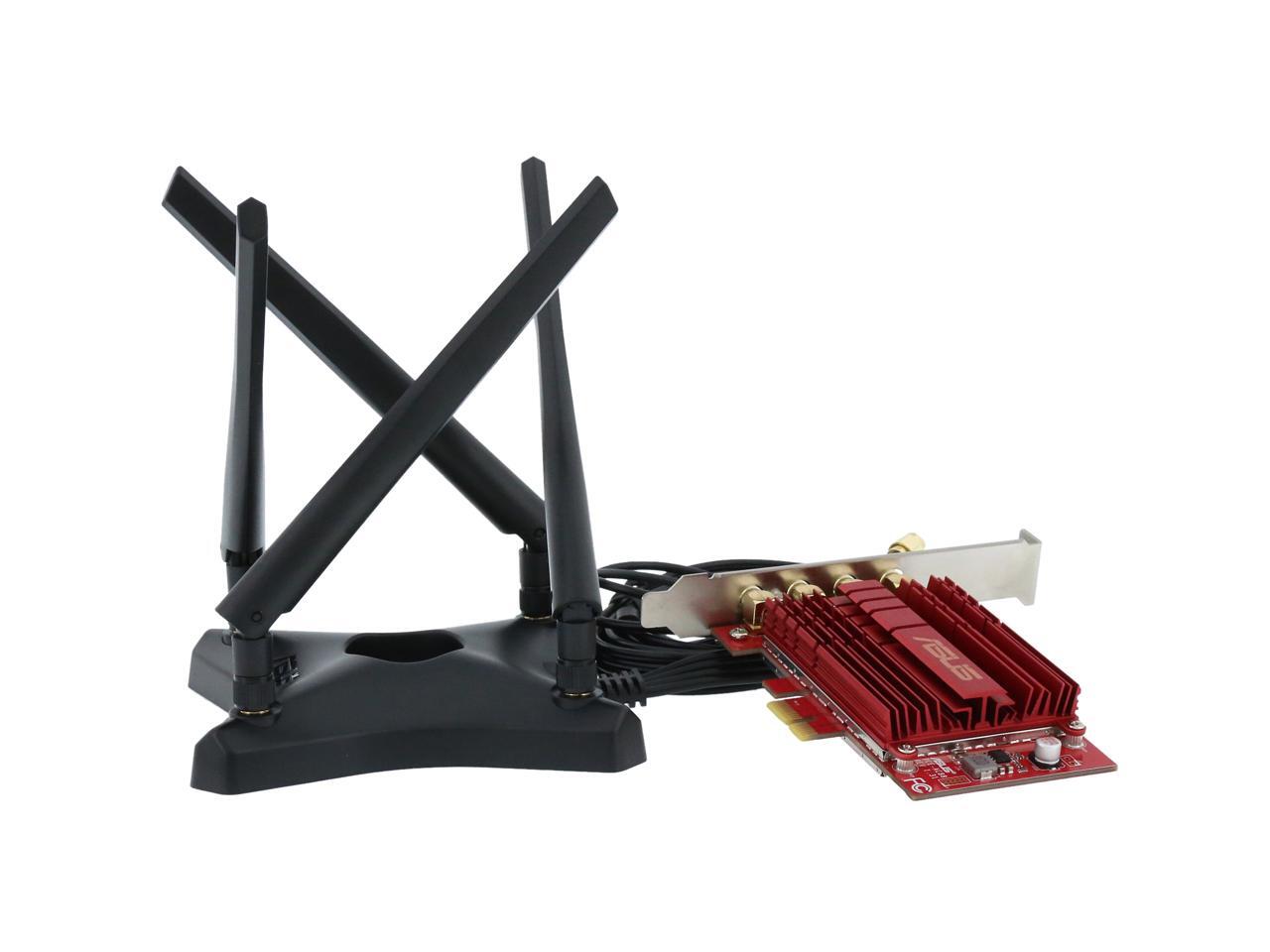 Refurbished: ASUS PCE-AC88 AC3100 Dual Band PCIe Wi-Fi Adapter with ...