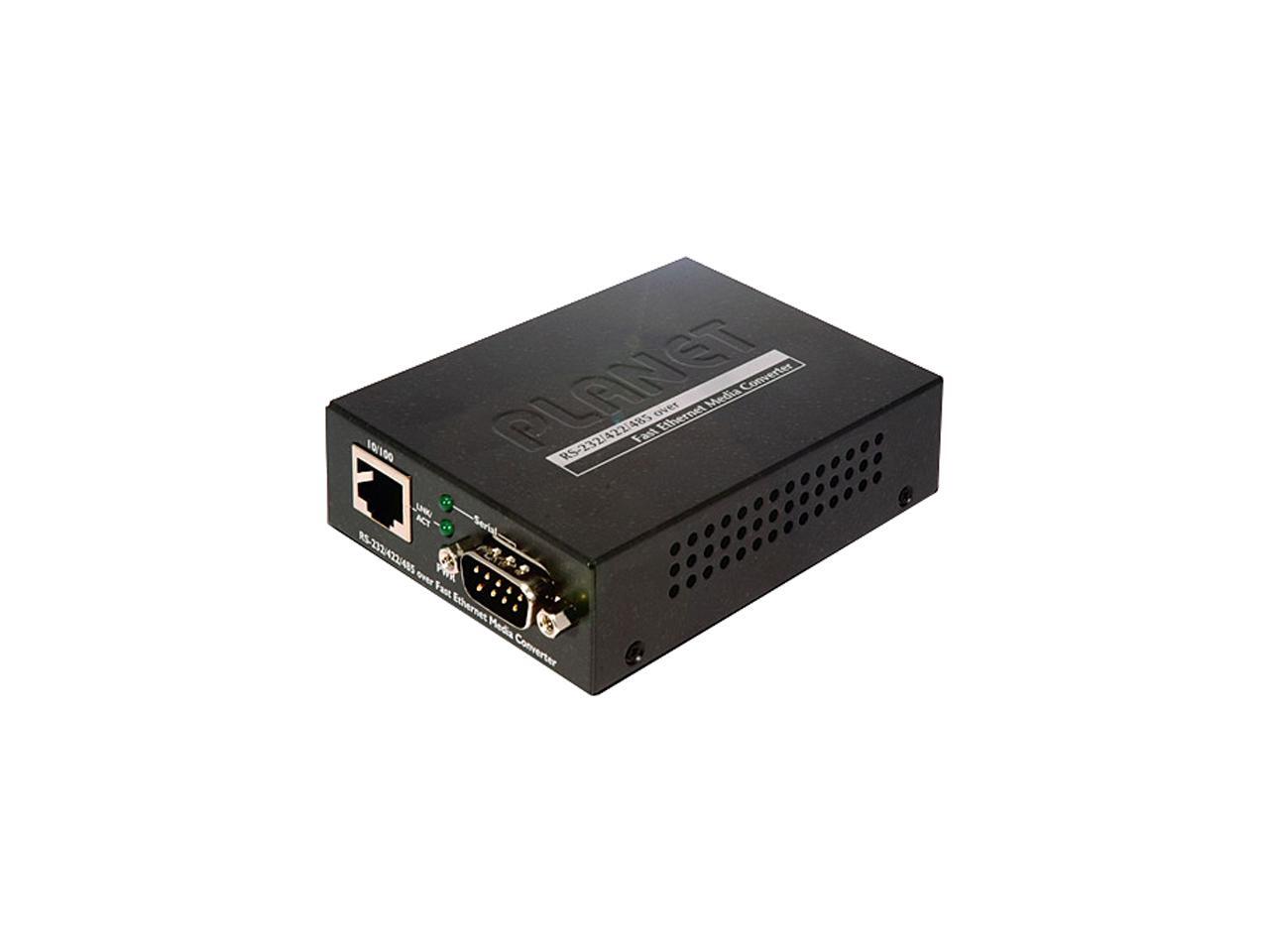 Planet ICS-100 RS-232/422/485 over Fast Ethernet Media Converter (RJ-45 ...