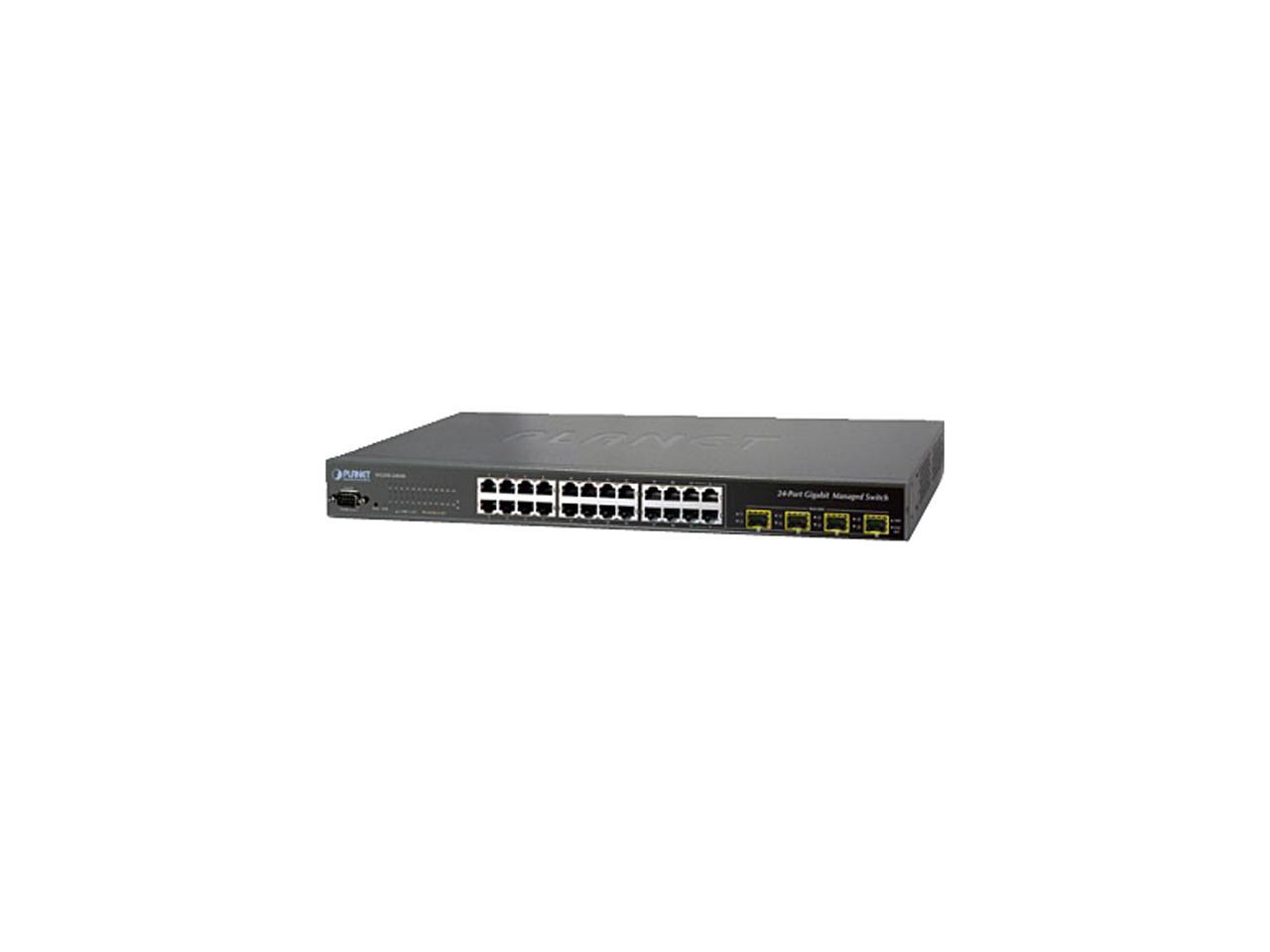 Planet WGSW-24040R L2+ 20-Port 10/100/1000T + 4-Port Gigabit TP/SFP ...