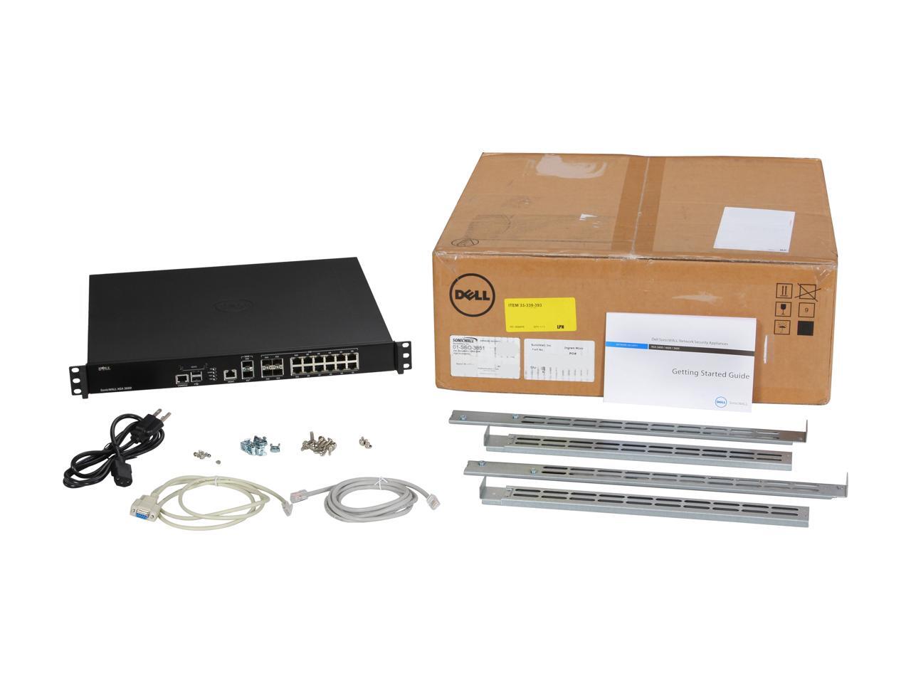 SonicWall 01-SSC-3851 VPN Wired NSA 3600 High Availability (HA) Unit ...