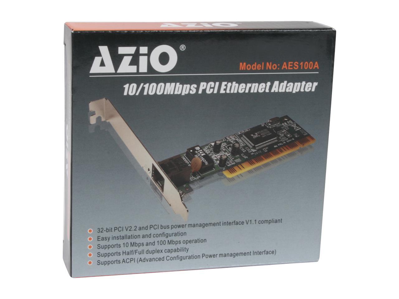 AZiO AES100a PCI Ethernet Adapter - Newegg.com