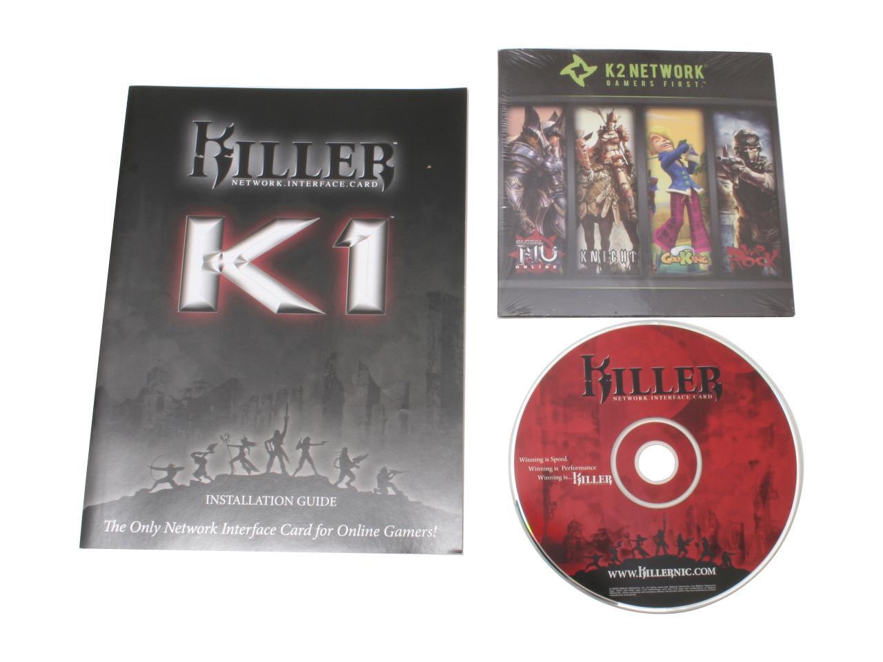 Killer NIC K1 Gaming Network Card – 10/100/1000Mbps PCI Network Adapter ...