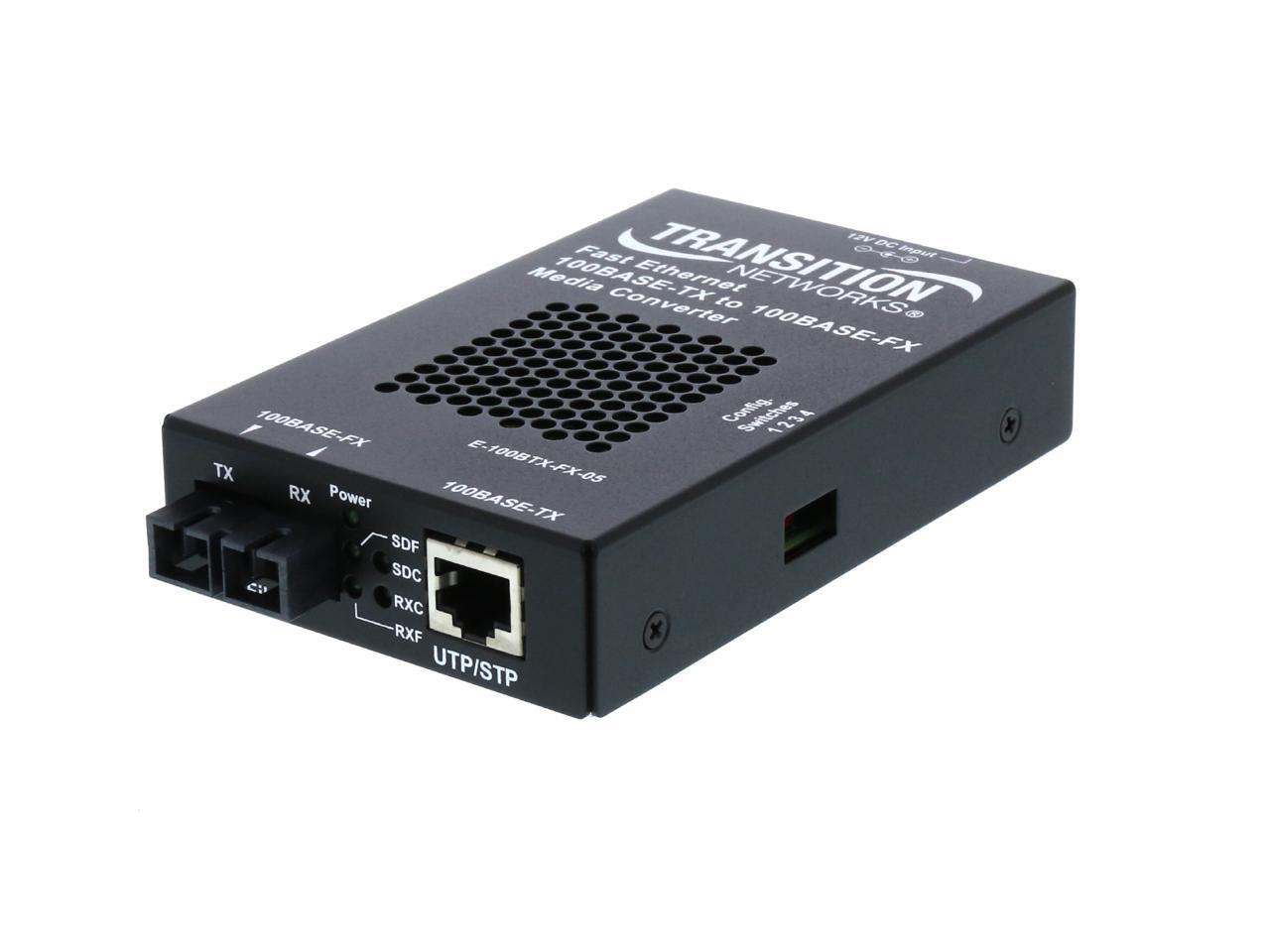TRANSITION E-100BTX-FX-05(SC)NA Fast Ethernet 100BASE-TX to 100BASE-FX ...