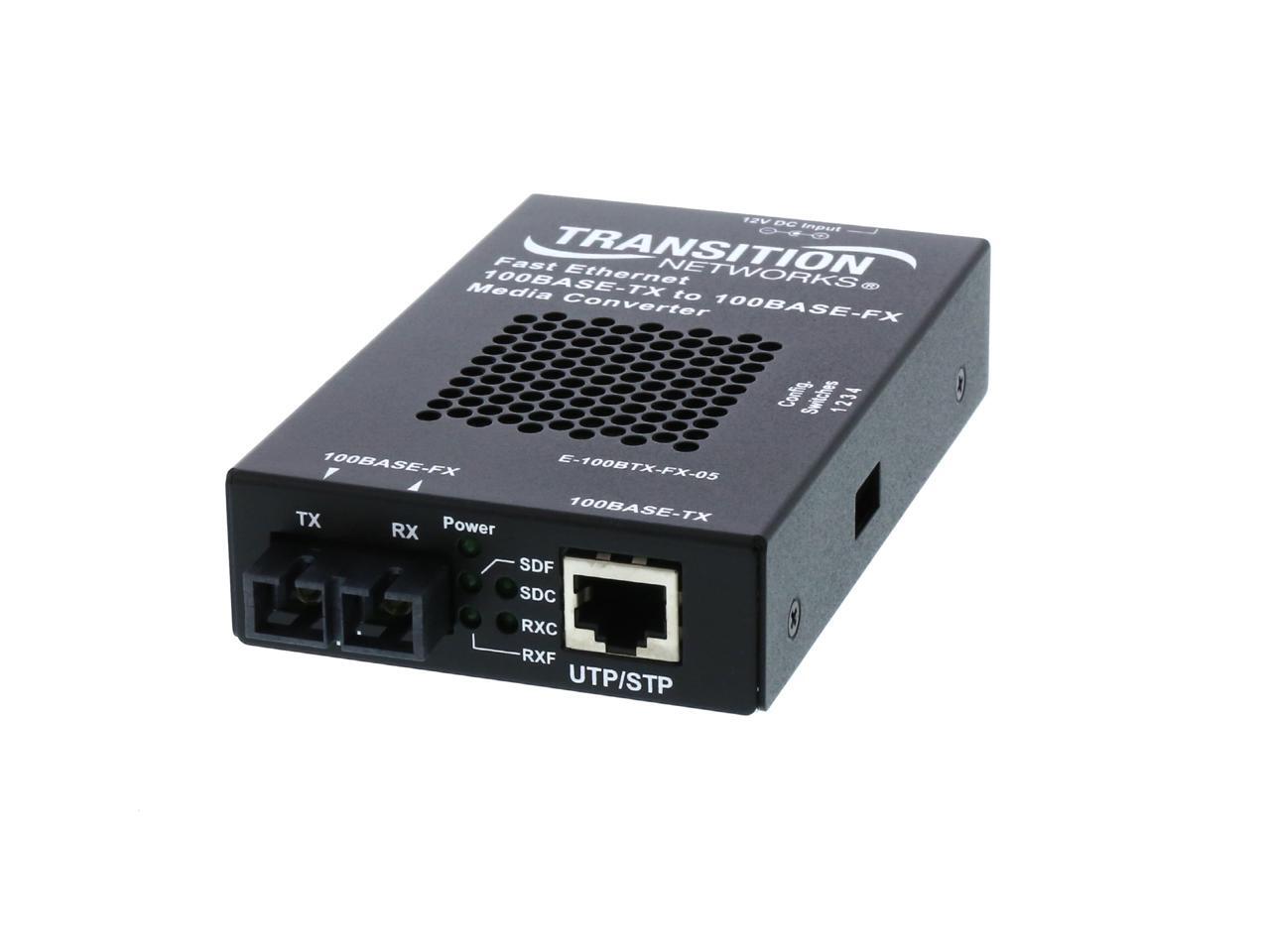 TRANSITION E-100BTX-FX-05(SC)NA Fast Ethernet 100BASE-TX to 100BASE-FX ...