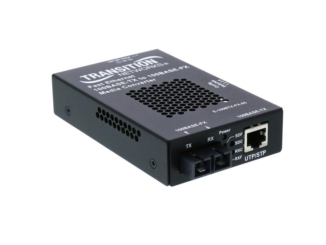TRANSITION E-100BTX-FX-05(SC)NA Fast Ethernet 100BASE-TX to 100BASE-FX ...