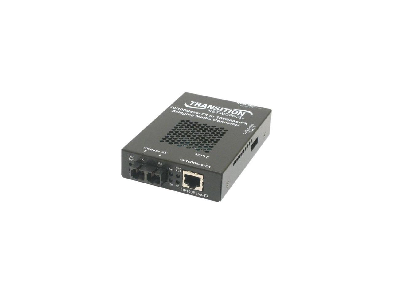 Transition Networks 10/100 Bridging 10/100Base-TX to 100Base-FX Media ...