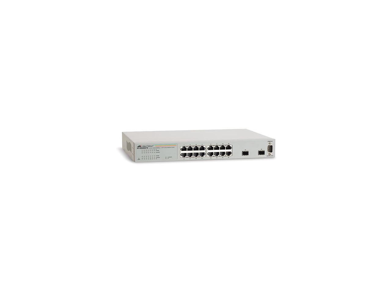 Allied Telesis AT-GS950/16-10 10/100/1000Mbps + 1000Mbps Ethernet Switch 16 x RJ45 + 2 x SFP ...