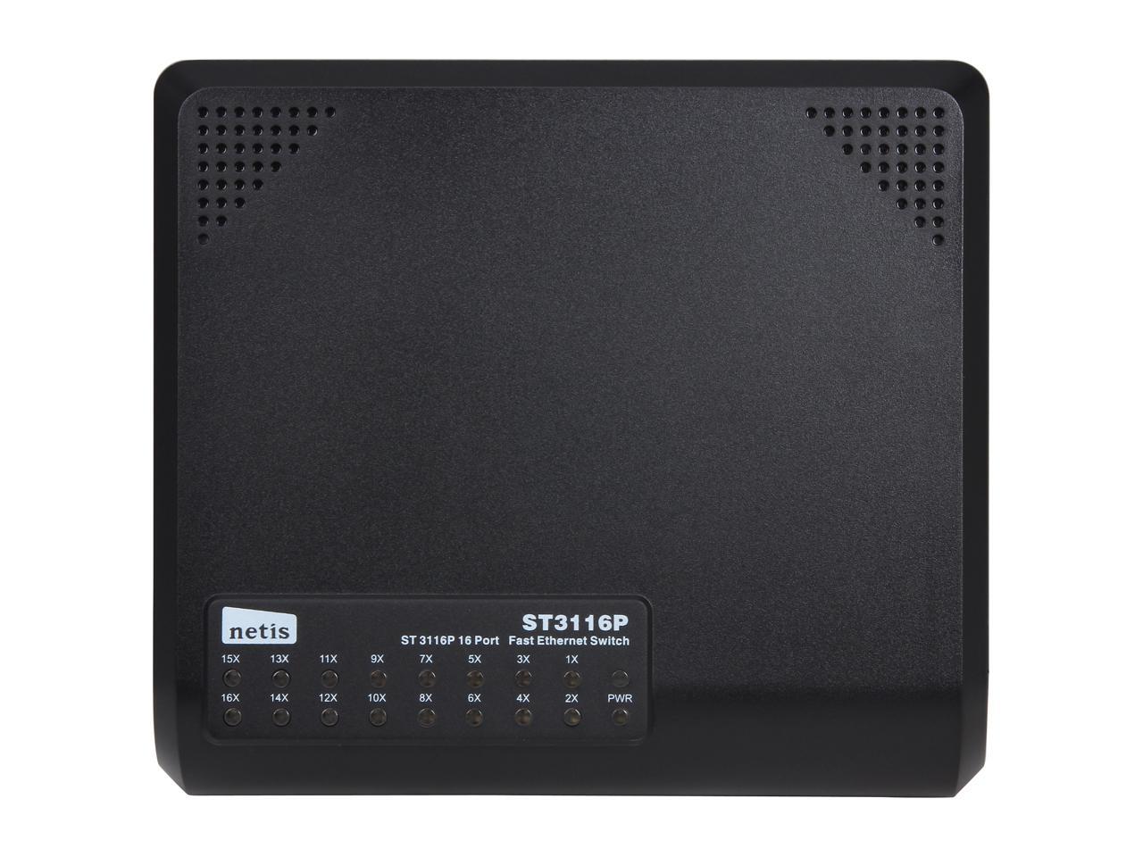 NETIS ST3116P 16 Port Fast Ethernet Switch - Newegg.com