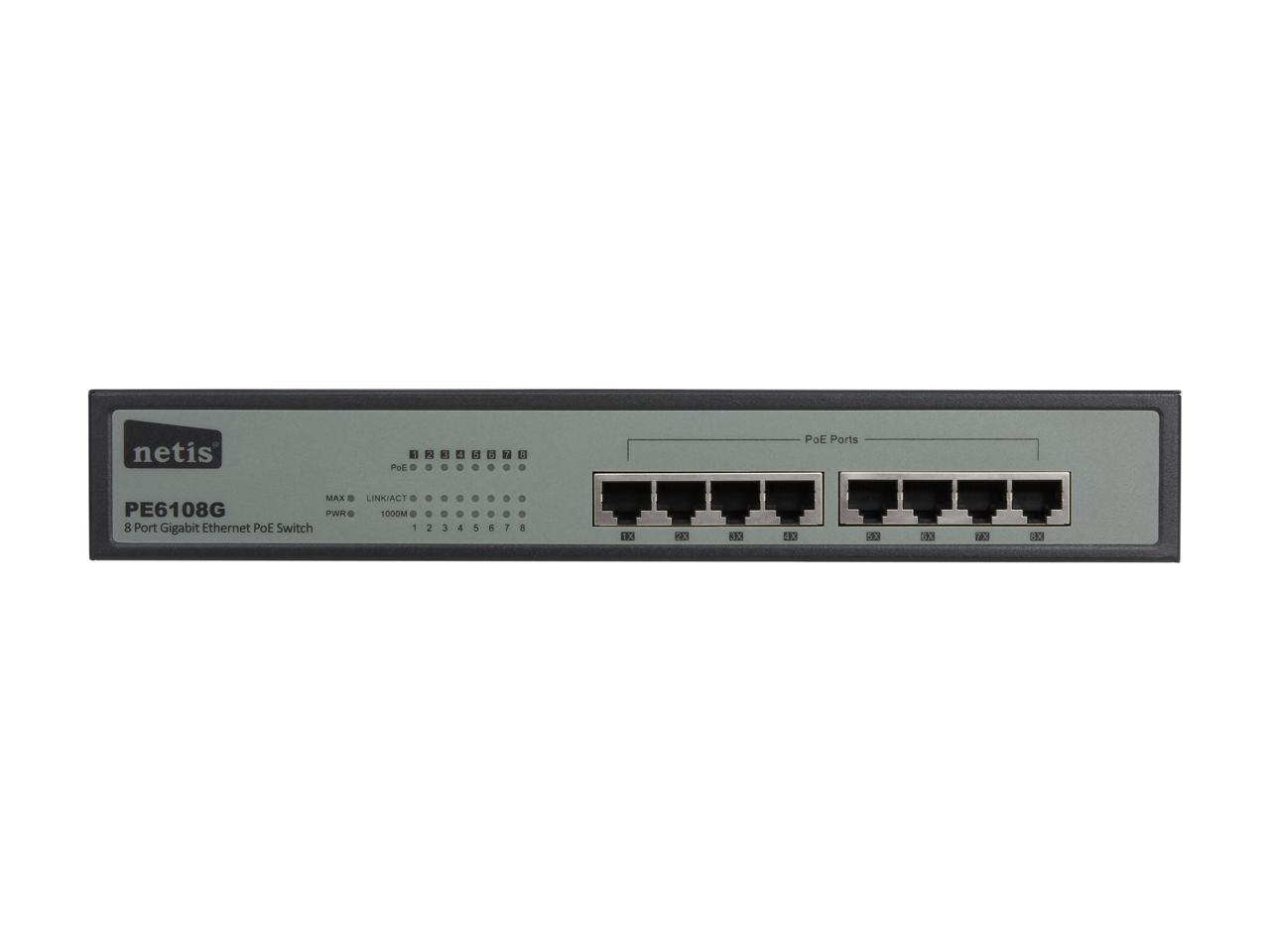 NETIS PE6108G 8 Port PoE Switch/8 Port PoE/802.3at - Newegg.ca