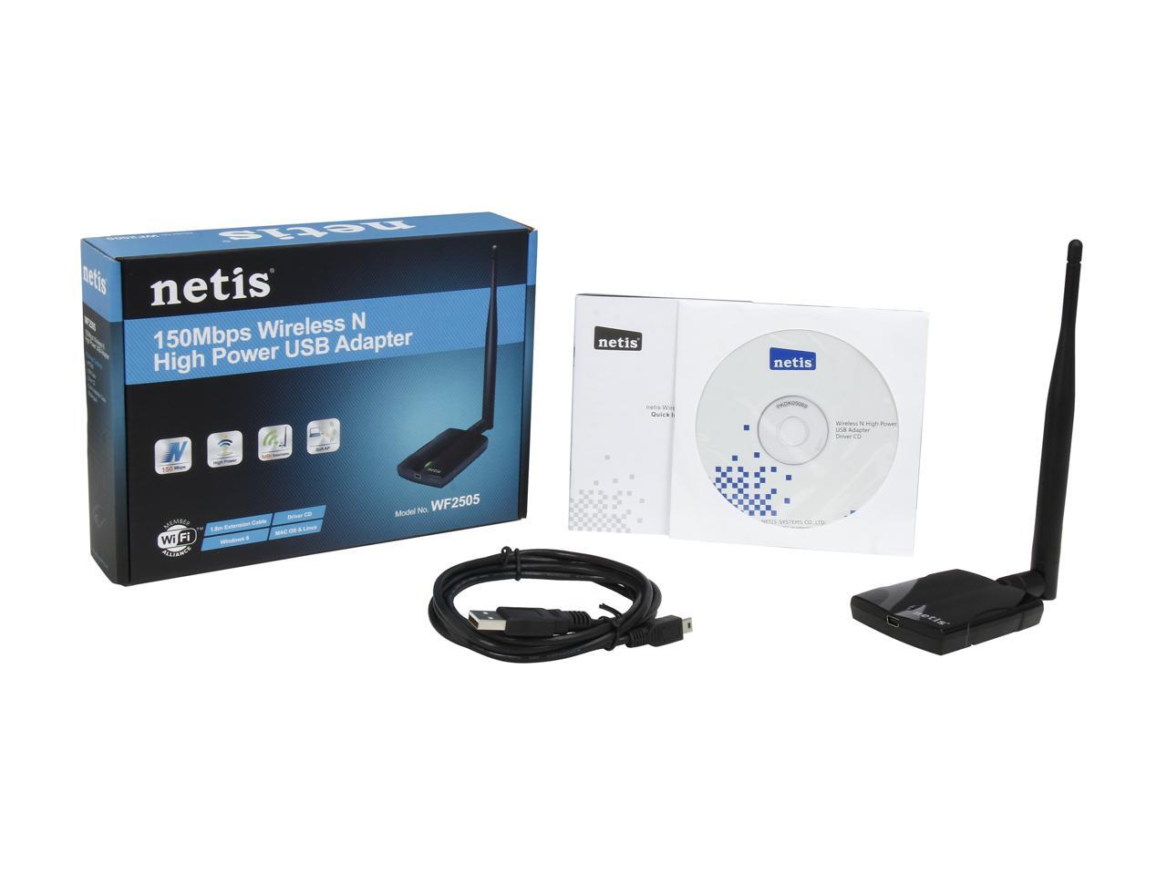 NETIS WF2505 USB 2.0 150Mbps Wireless N High Power USB Adapter - Newegg.com