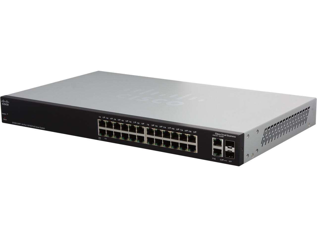 Cisco SF200-24FP 24-port 10 100 Full-PoE Smart Switch - Newegg.com