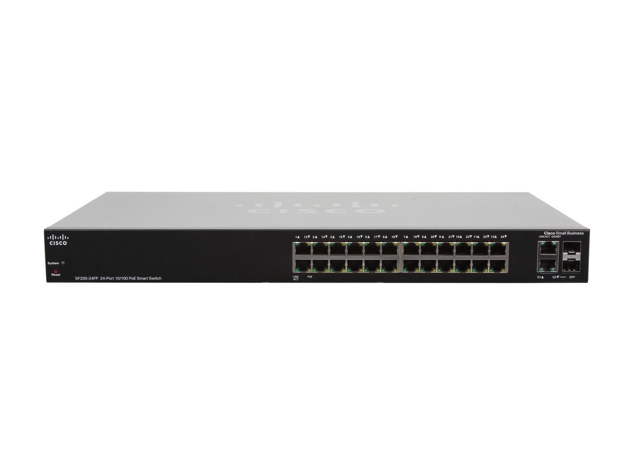 Cisco SF200-24FP 24-port 10 100 Full-PoE Smart Switch - Newegg.com