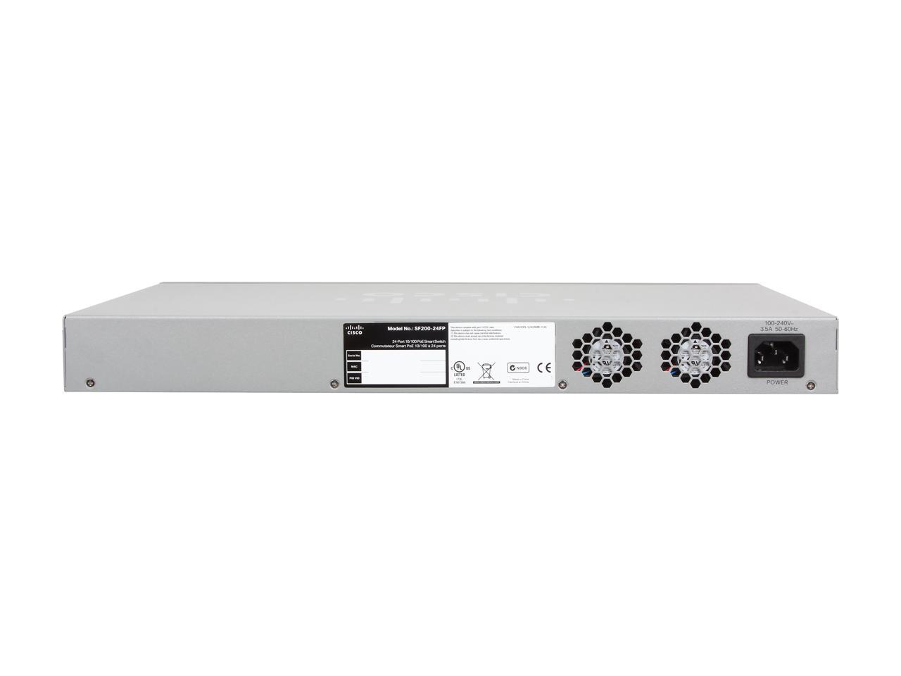 Cisco SF200-24FP 24-port 10 100 Full-PoE Smart Switch - Newegg.com