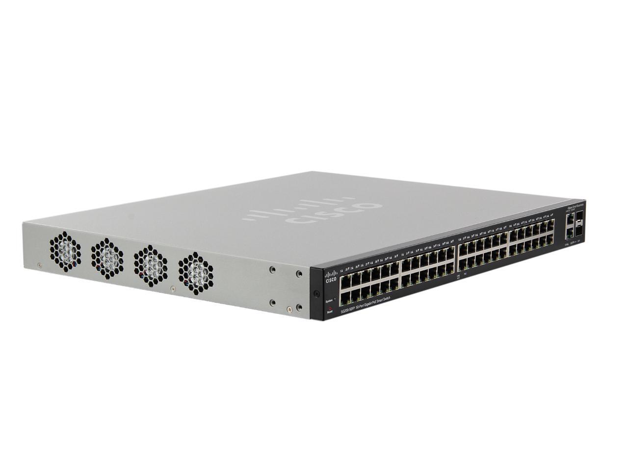 Cisco SG200-50FP 50-port Gigabit Full-PoE Smart Switch - Newegg.com