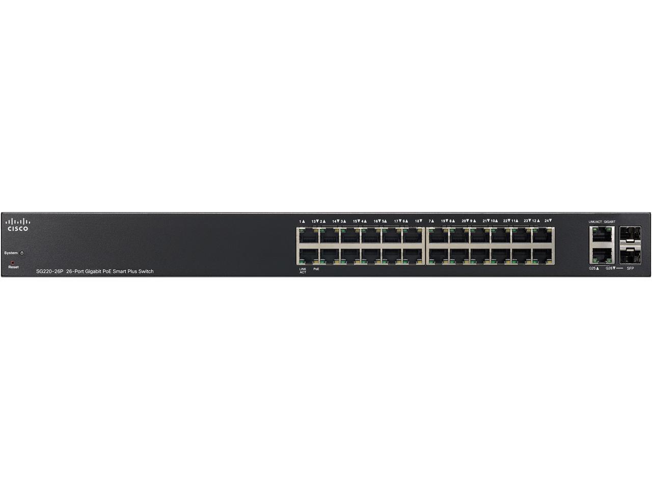 Cisco Small Business SG220-26P 26-Port Gigabit PoE Smart Plus Switch ...