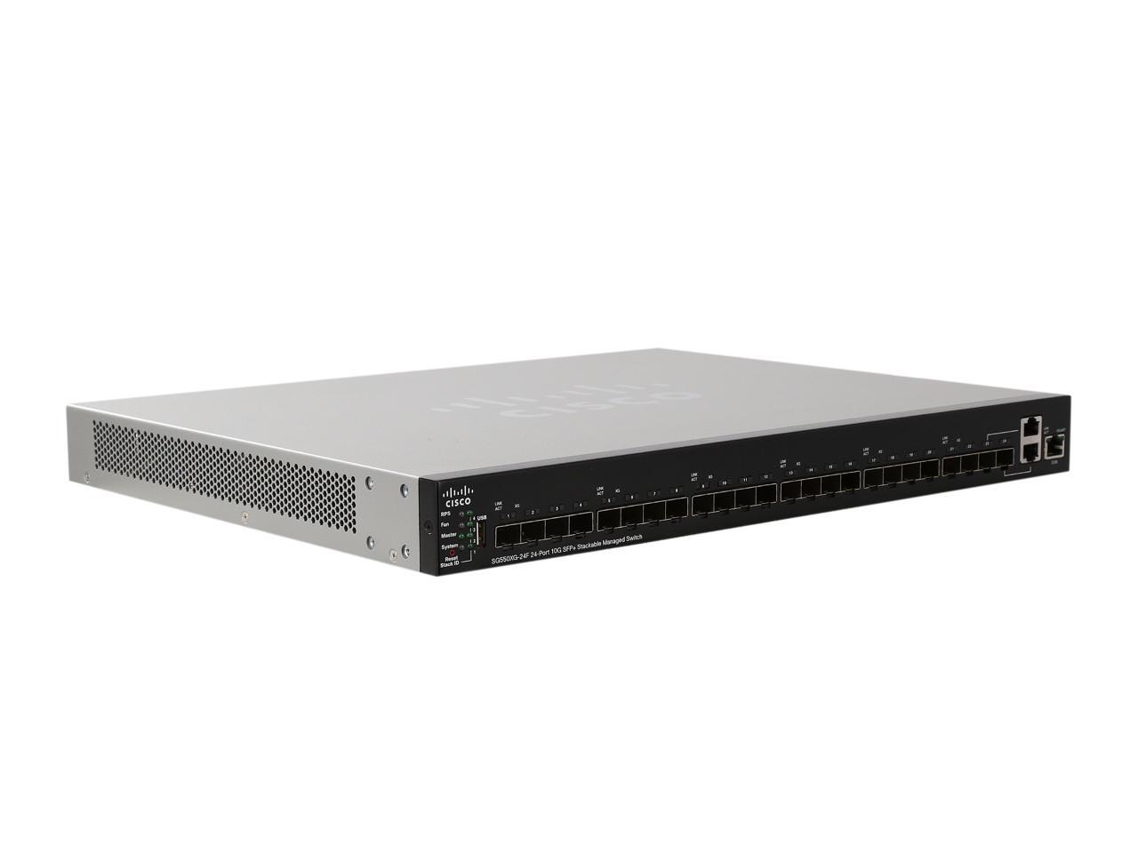 Cisco SMB SG550XG-24F-K9 24 Port Stackable Managed 10 Gb Ethernet ...