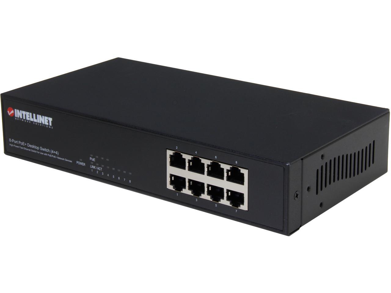 Intellinet 560757 8-Port Desktop Switch (4 PoE+ Ports) - Newegg.com