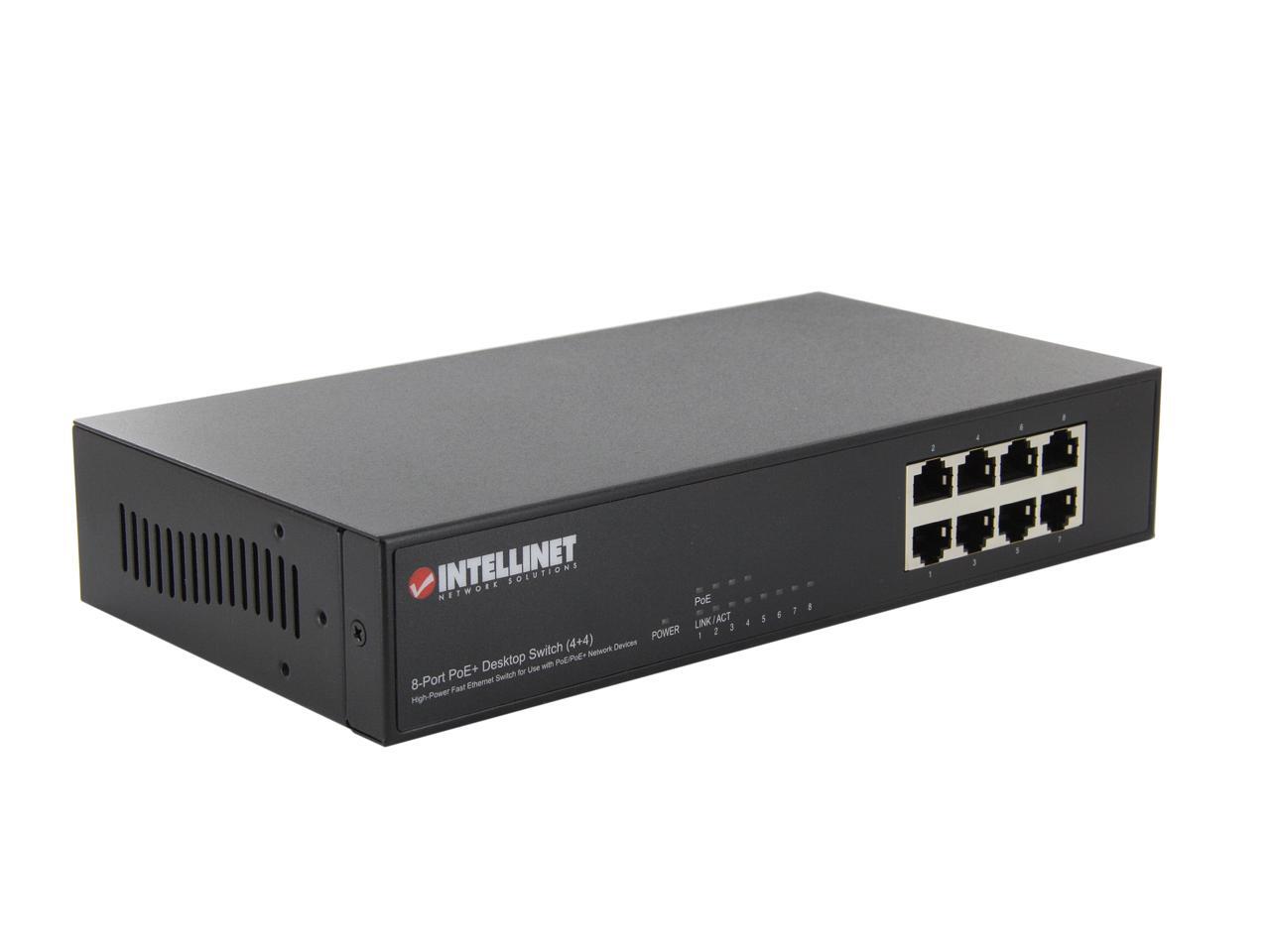 Intellinet 560757 8-Port Desktop Switch (4 PoE+ Ports) - Newegg.com