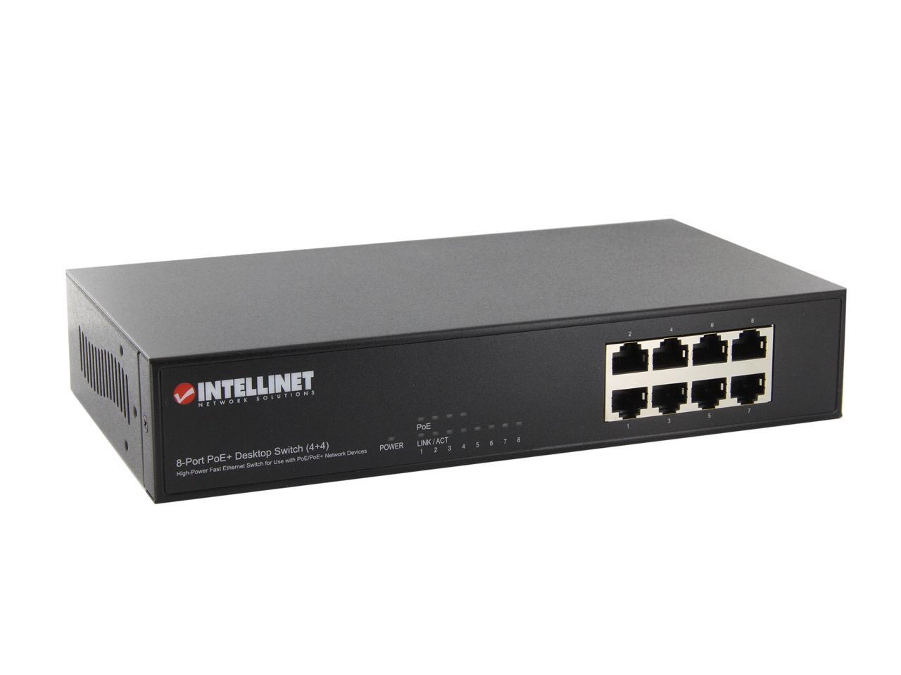 Intellinet 560757 8-Port Desktop Switch (4 PoE+ Ports) - Newegg.com
