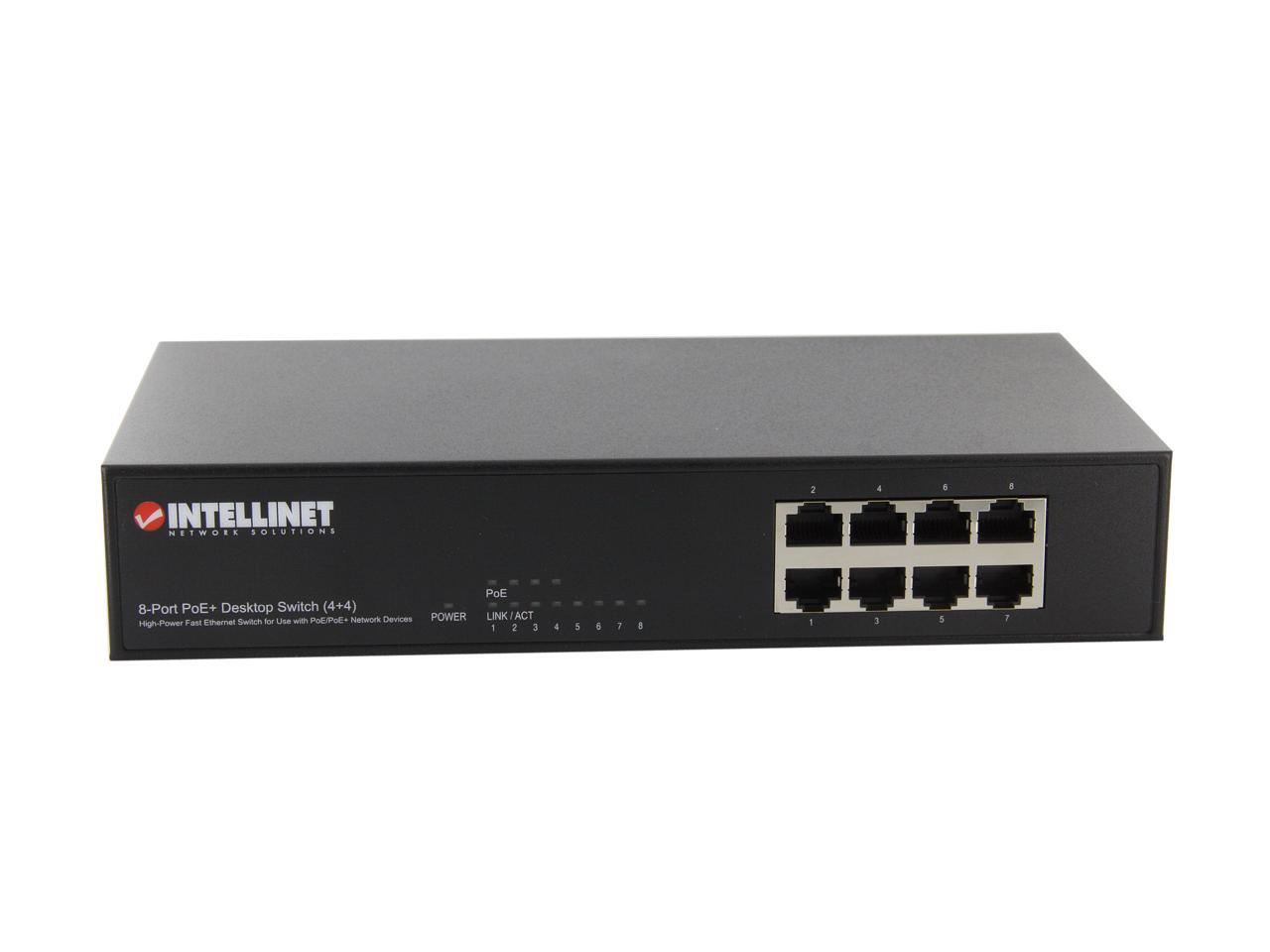 Intellinet 560757 8-Port Desktop Switch (4 PoE+ Ports) - Newegg.com