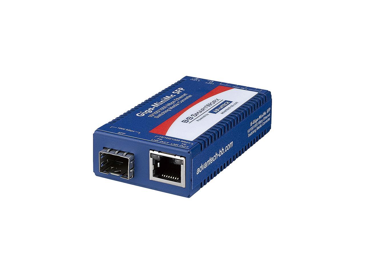 Advantech IMC-370-SFP-PS-A Mini Media Converter, 1000Mbps, LFPT, SFP, AC adapter - Newegg.com