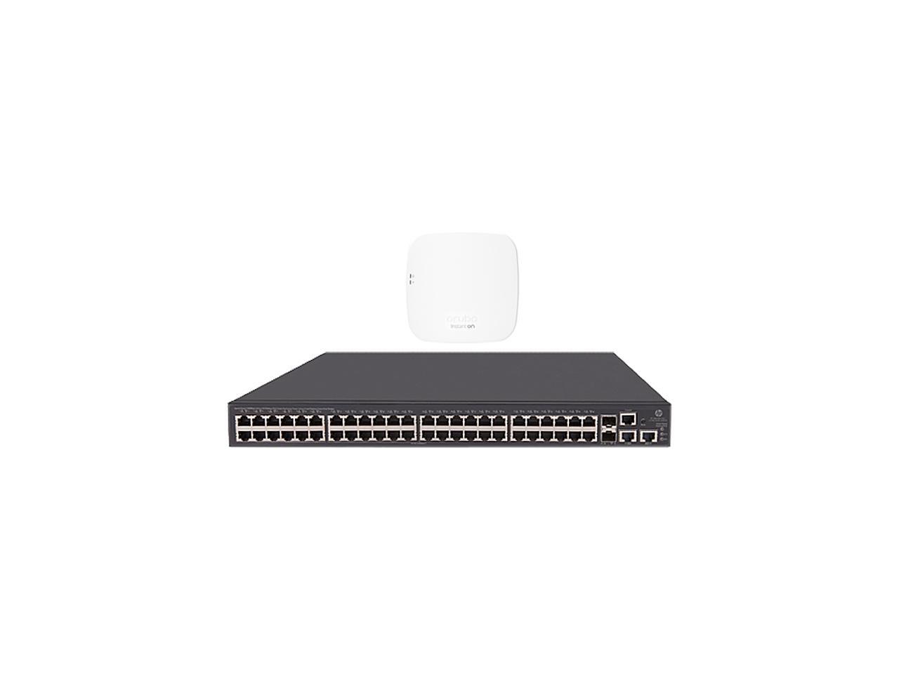 HPE JG963A#ABA Switch + Aruba Instant On AP12 Indoor Access Point ...