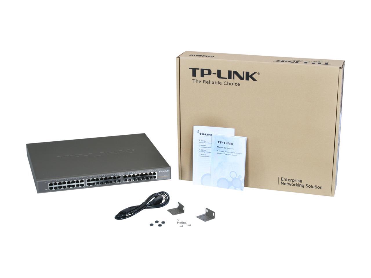 TP-Link 48 Port Gigabit Ethernet Switch | Plug and Play | Sturdy Metal ...
