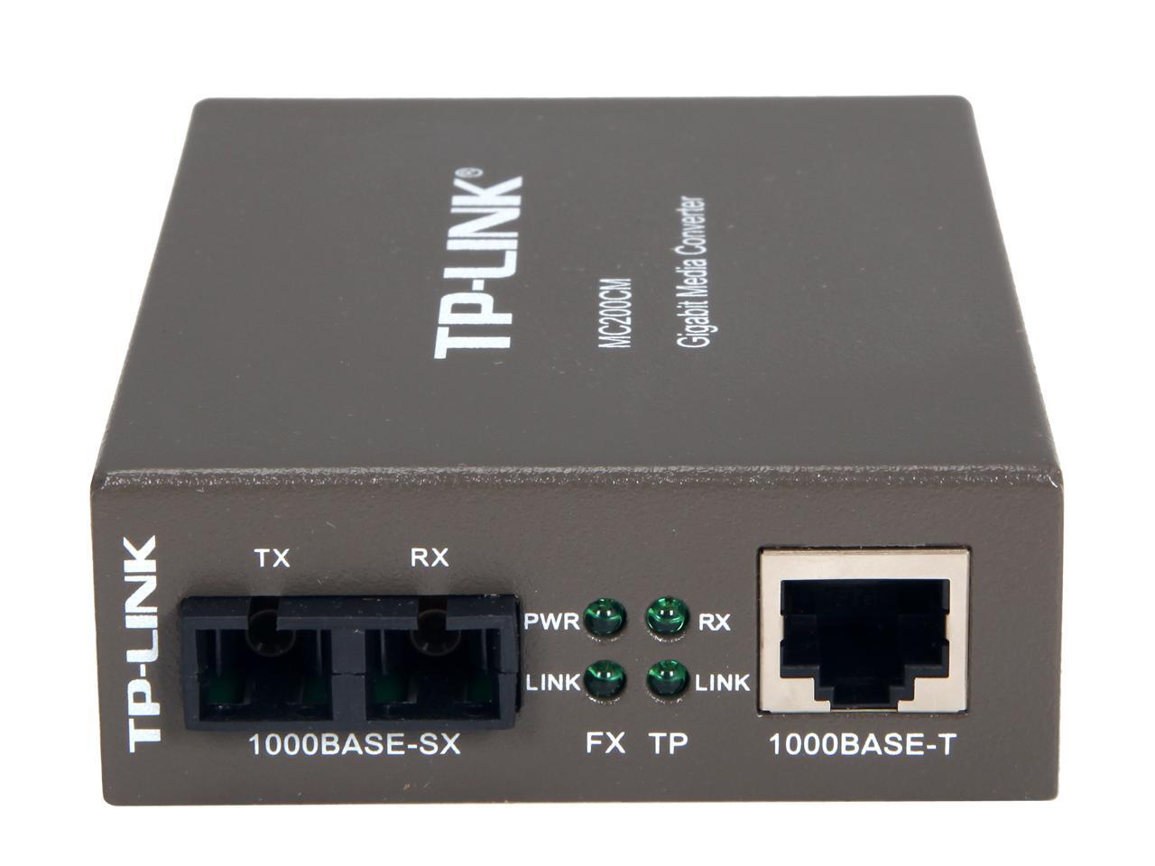 TP-Link Gigabit SFP to RJ45 Fiber Media Converter, Fiber to Ethernet ...