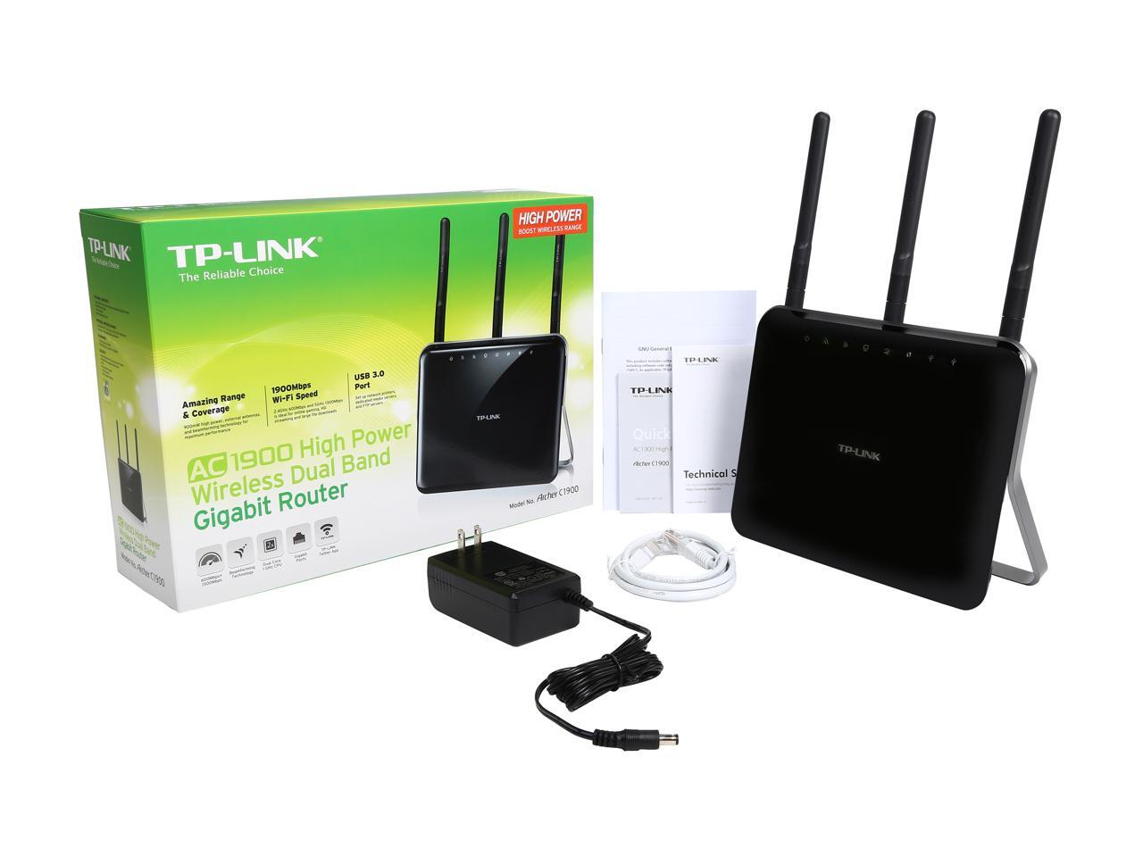 TP-Link High Power Wireless Dual Band Gigabit Router (Archer C1900 ...