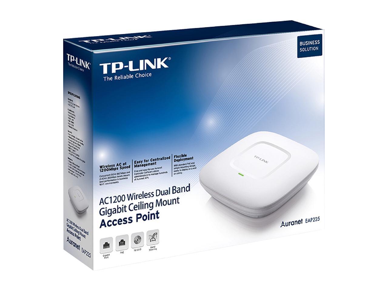 TP-Link EAP225 AC1200 Wireless Dual Band Gigabit Ceiling Mount Access ...