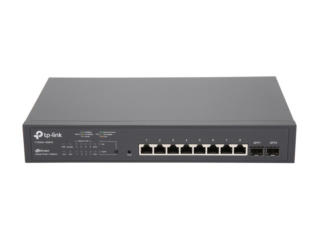 TP-Link 8 Port Gigabit PoE Switch | 8 PoE+ Ports @116W, w/2 SFP slots ...