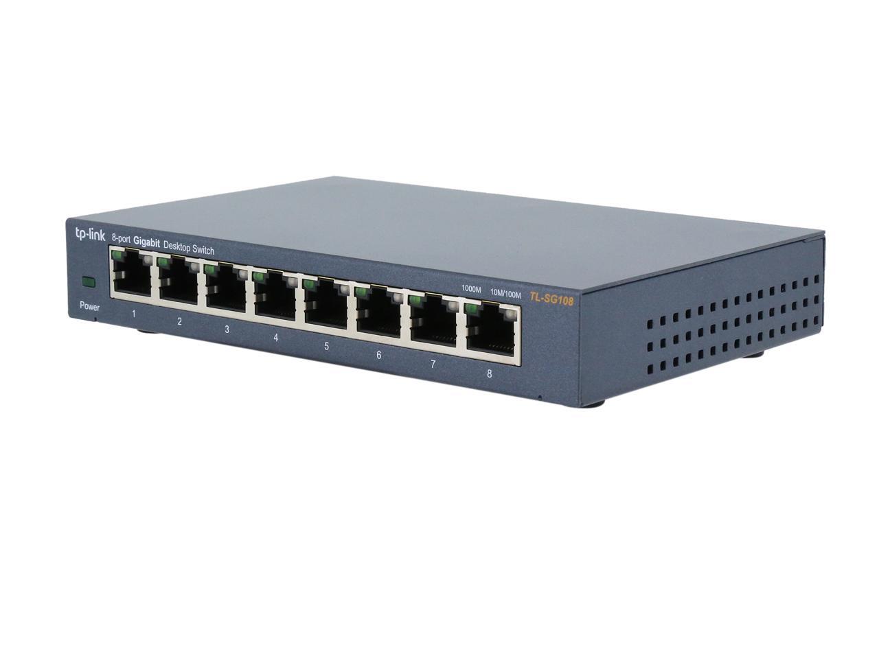 Refurbished: TP-Link TL-SG108 8-Port 10/100/1000 Mbps Desktop Switch ...