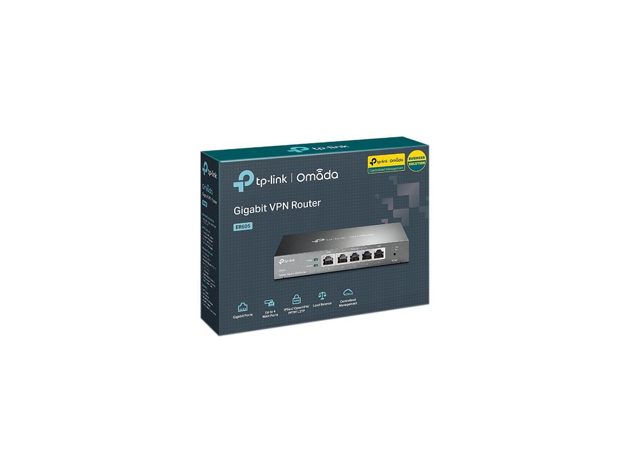 TP-Link ER605 Omada Gigabit VPN Router 1 x 10/100/1000Mbps WAN Ports 1 ...